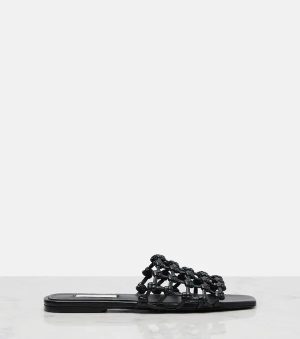 TOTEME Woven Leather Slides