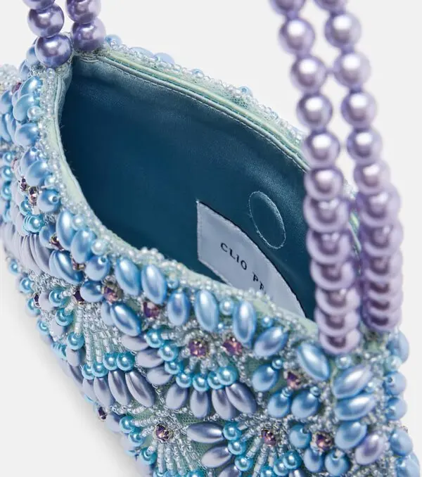 CLIO PEPPIATT Scallop Mini Embellished Tote Bag - Blue