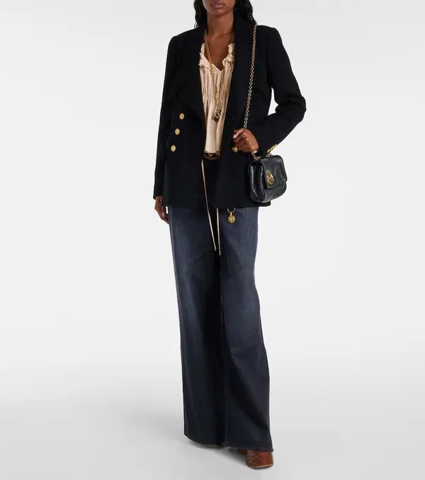Chloé High-rise Wide-leg Jeans - Black