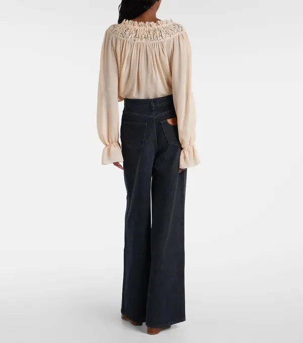 Chloé High-rise Wide-leg Jeans - Black