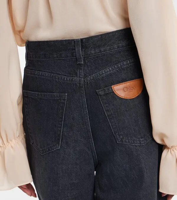 Chloé High-rise Wide-leg Jeans - Black