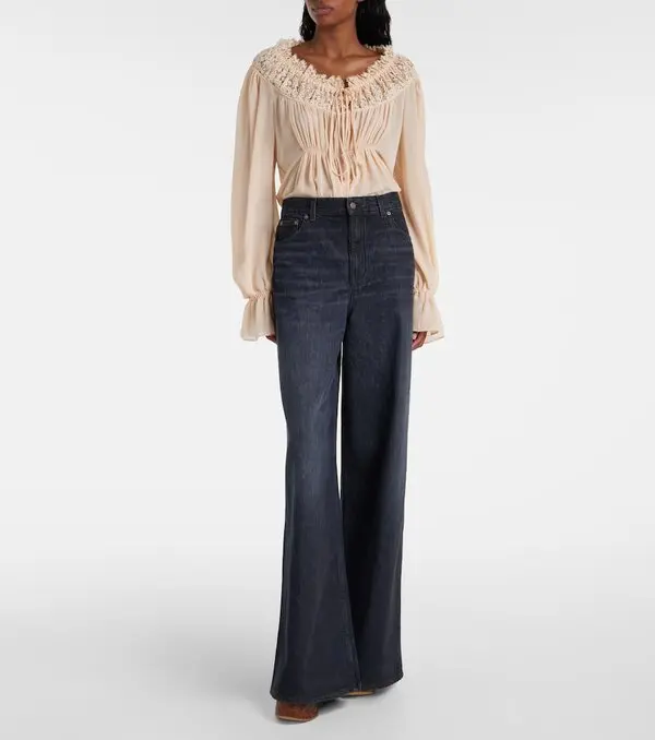 Chloé High-rise Wide-leg Jeans - Black