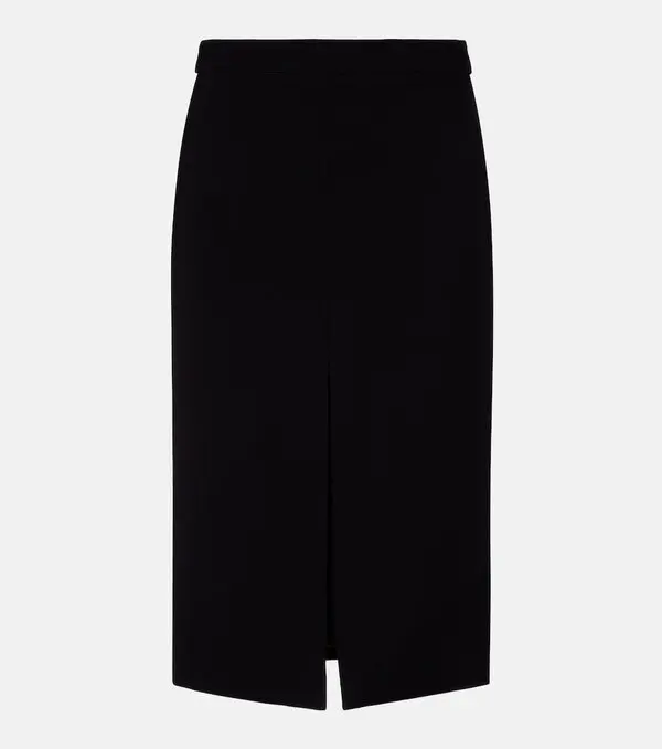 Dolce & Gabbana High-rise Wool Midi Skirt - Black