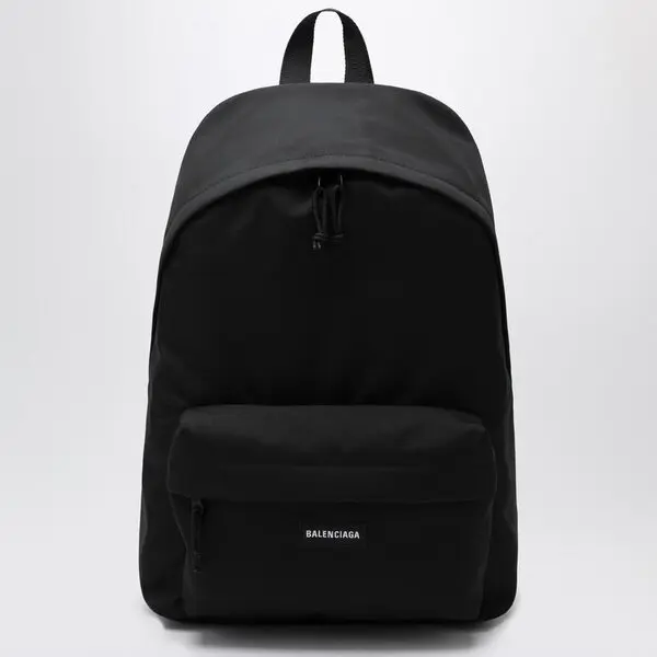 Balenciaga Explorer Backpack With Logo Patch - Black