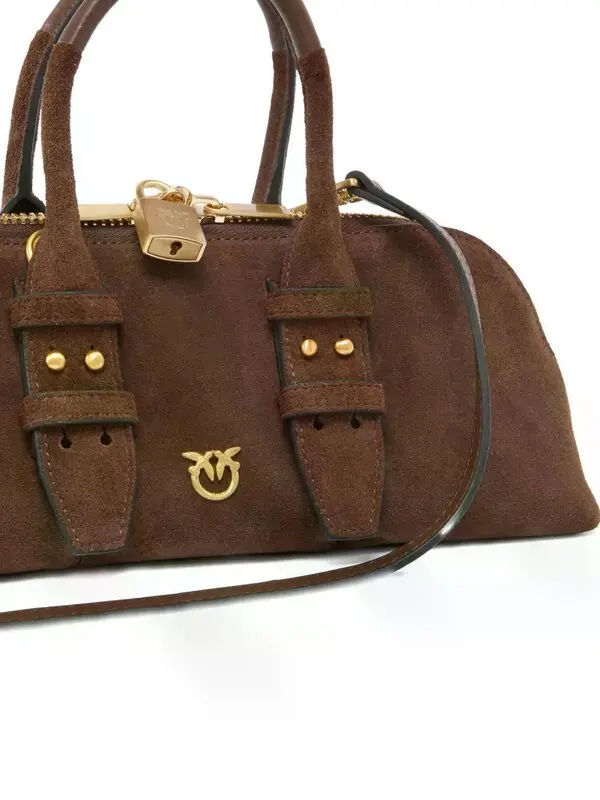 Pinko Small Escape Shoulder Bag In Suede