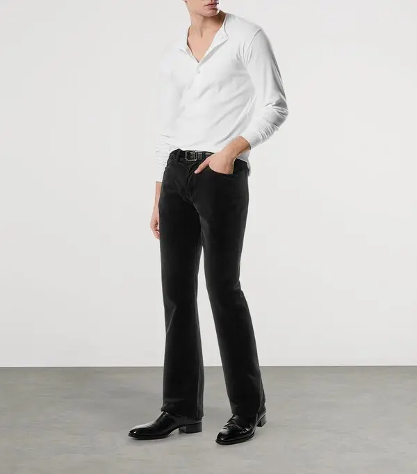 TOM FORD Leather Logo Buckle Belt