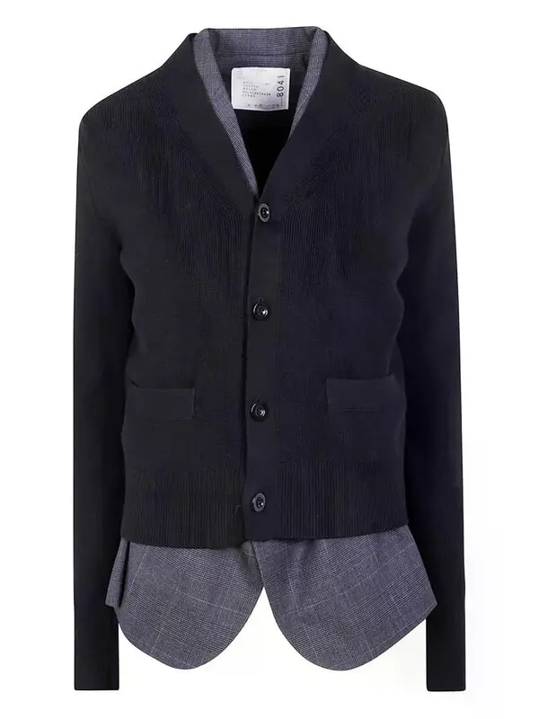 Sacai Ribbed Wool Cardigan