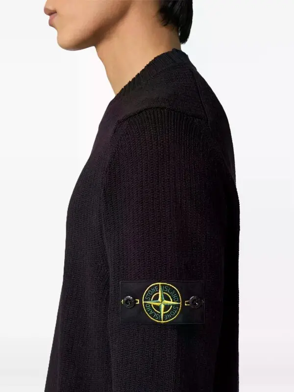 Stone Island Ribbed-cuff Sweater With Logo Patch