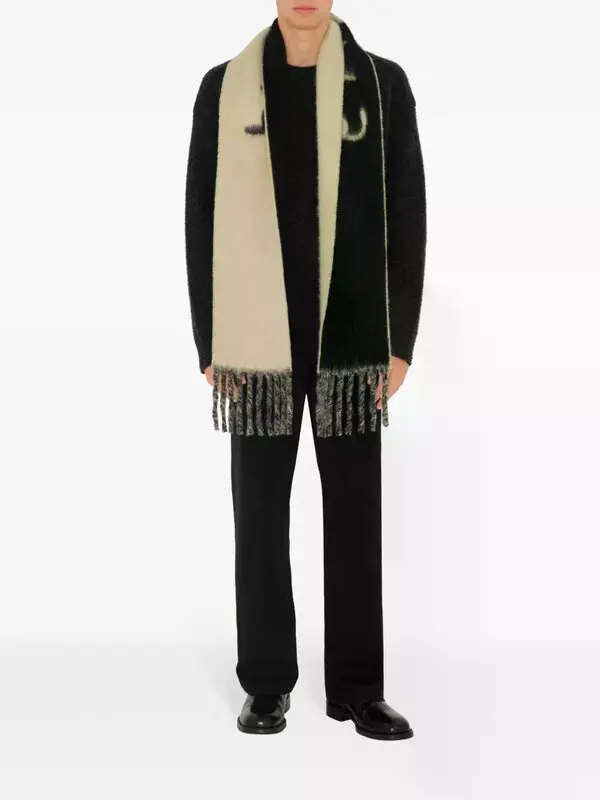 Burberry Logo-intarsia Reversible Scarf - Neutrals