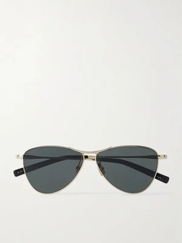 Saint Laurent Vesper Aviator-style Sunglasses - Gold