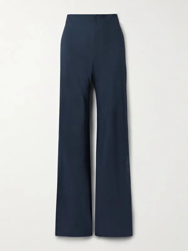 KALLMEYER Adira Twill Wide-leg Pants - Blue