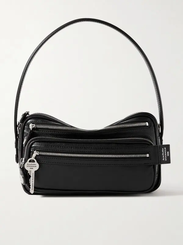Acne Studios Textured-leather Shoulder Bag - Black