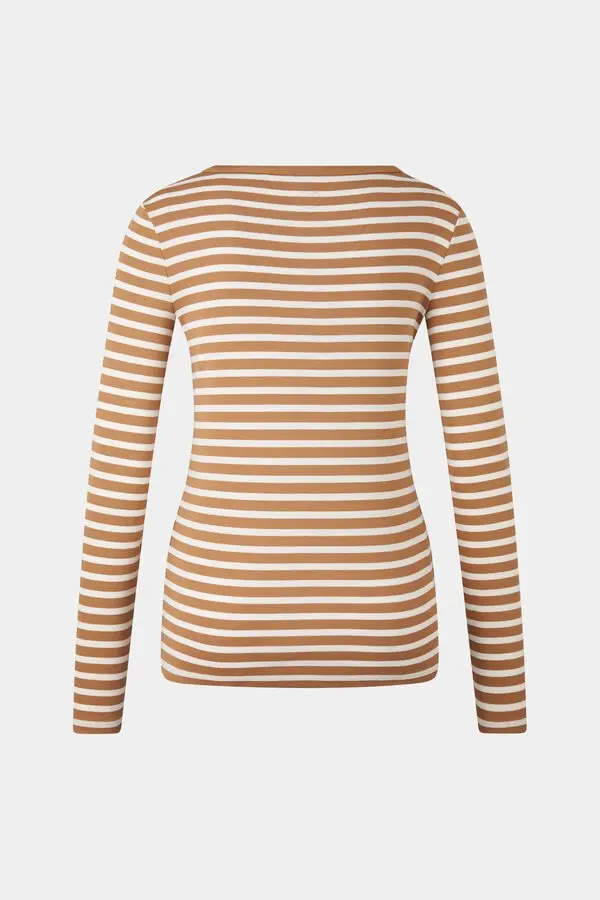 Bogner Louna Long Sleeve Top - Camel/white