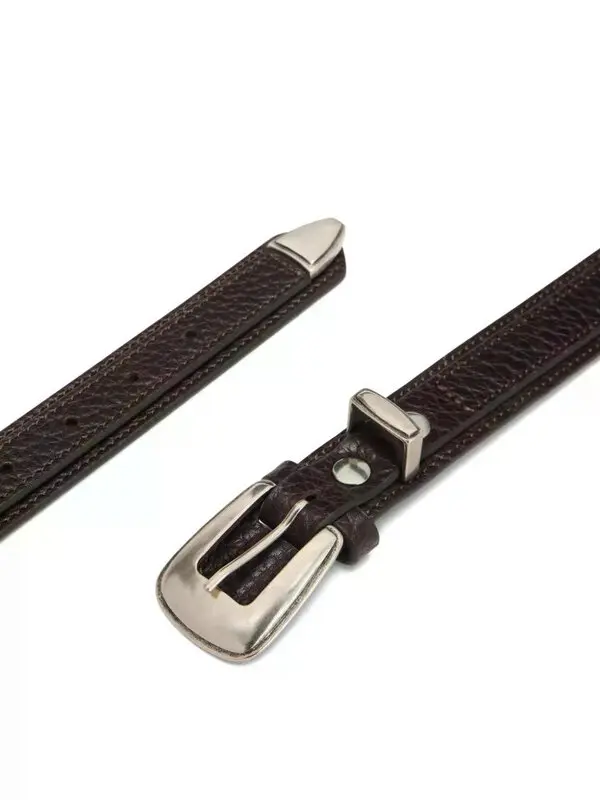 LEMAIRE Leather Western Belt - Brown