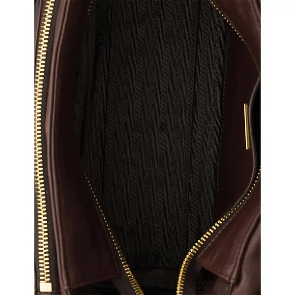 Prada Nappa Leather Shoulder Bag - Brown