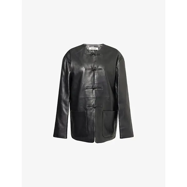 ROHE FRAMES Round-neck Leather Jacket