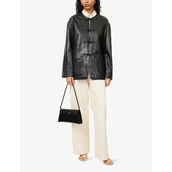 ROHE FRAMES Round-neck Leather Jacket