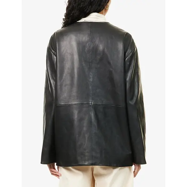 ROHE FRAMES Round-neck Leather Jacket