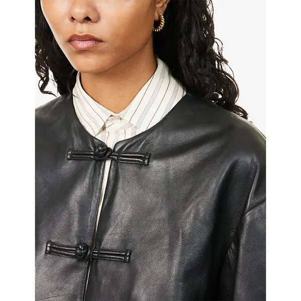 ROHE FRAMES Round-neck Leather Jacket