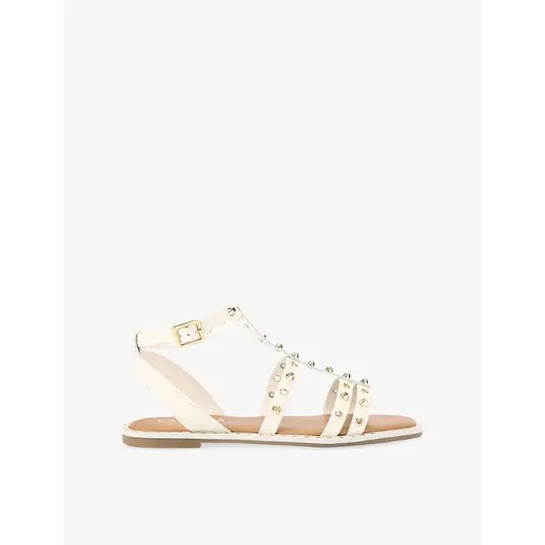 Carvela Alia Leather Gladiator Sandals - Bone
