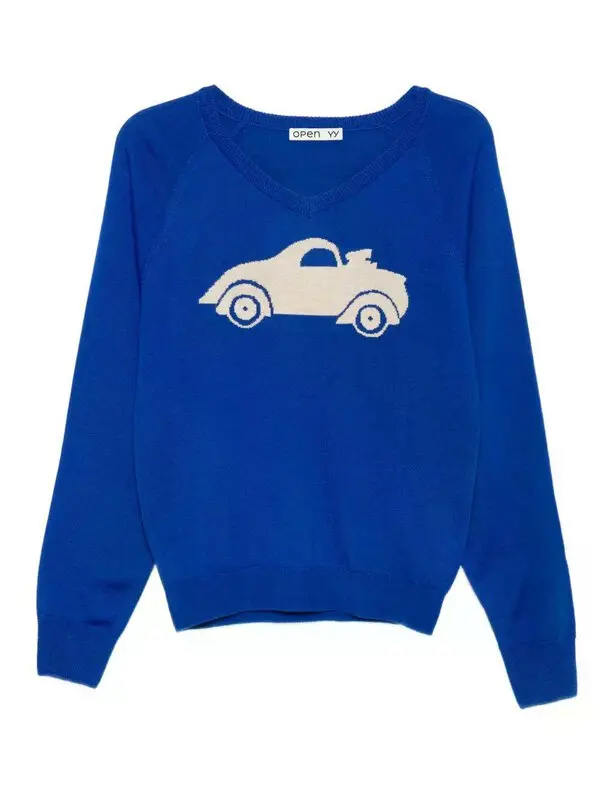 OPEN YY Car Graphic Sweater
