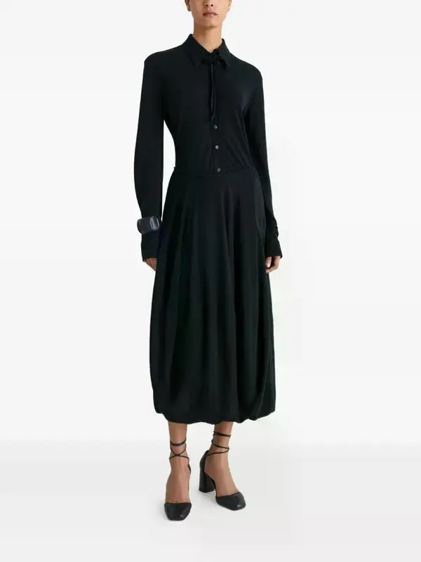 LEMAIRE Balloon Midi Skirt - Black
