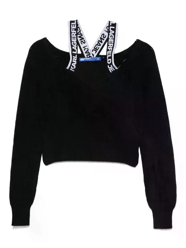 Karl Lagerfeld Cross-strap Sweater