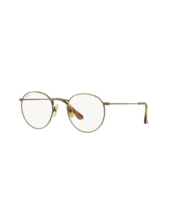 Ray-ban Round Titanium Optics Eyeglasses - Antique Gold