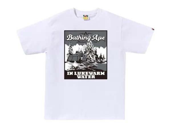 A BATHING APE Base Camp Tee Shirt - White