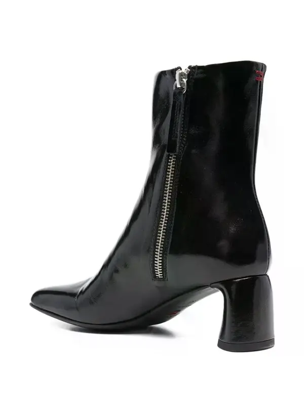 HALMANERA 55mm Patent Leather Block-heel Boots