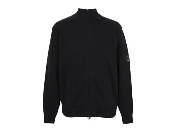 C.P. COMPANY Zip-up Cardigan - Black