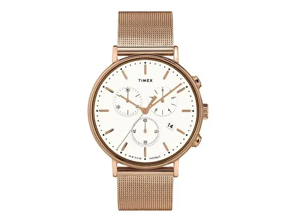 TIMEX Fairfield Chrono Goldtone Mesh Tw2t37200
