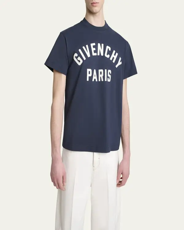 Givenchy Logo Crewneck T-shirt - Bluwht