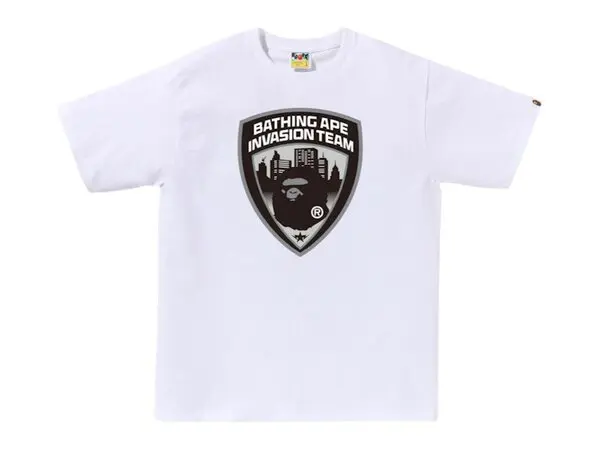 A BATHING APE Security Emblem Tee Shirt - White