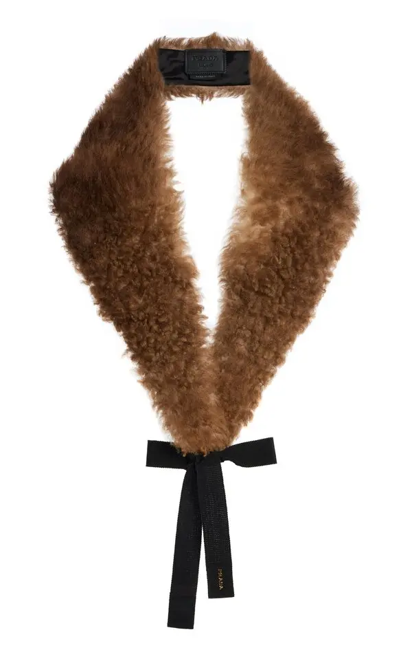 Prada Faux Fur Collar - Brown