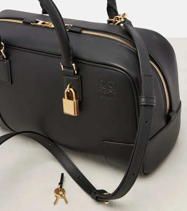 Loewe Amazona 28 Leather Top-handle Bag - Black