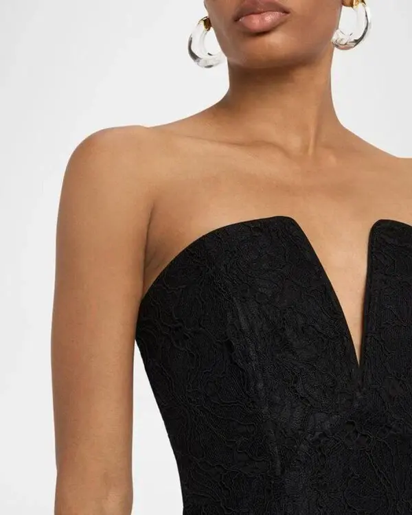 Bcbgmaxazria Floral Lace Column Gown