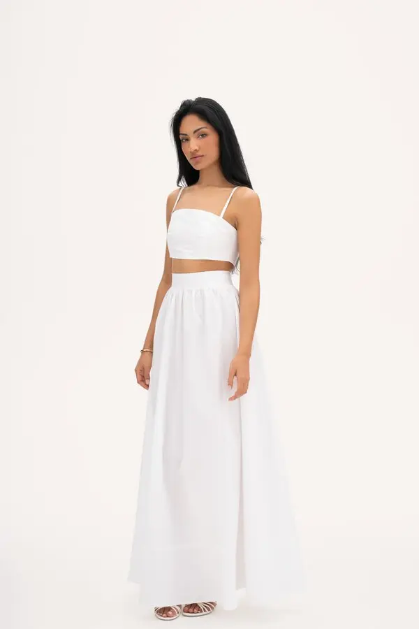 MandiBreeze Rosina Maxi Skirt - White