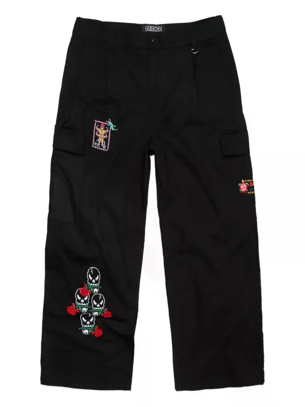 PAS DE MER Embroidered Cargo Trousers