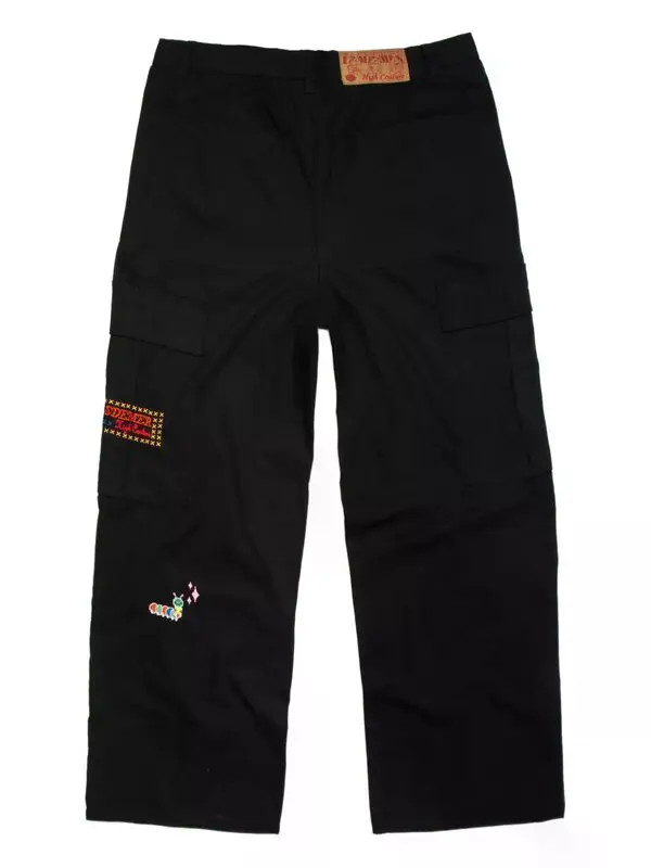 PAS DE MER Embroidered Cargo Trousers
