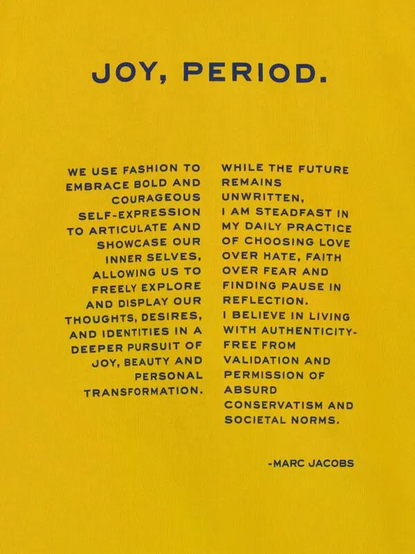 Marc Jacobs Joy Logo Tee - Yellow