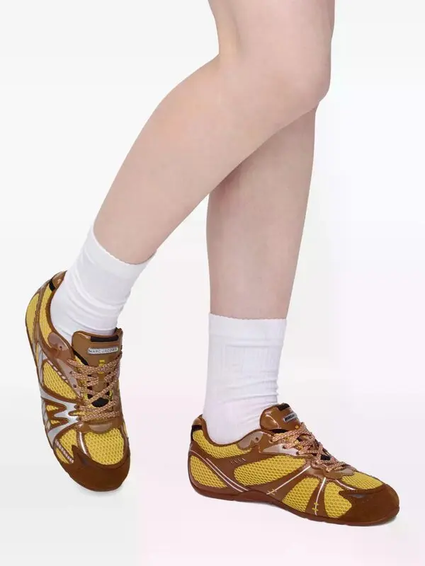 Marc Jacobs Mesh Panelled Leather Sneakers - Brown