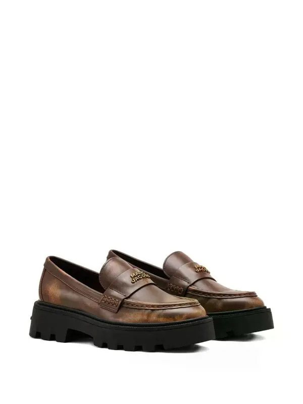 Marc Jacobs Logo-plaque Chunky Loafers - Brown