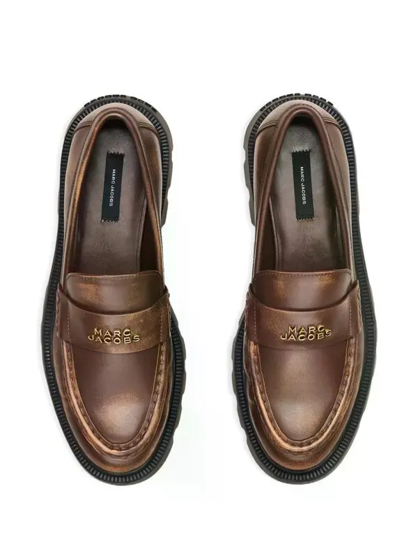 Marc Jacobs Logo-plaque Chunky Loafers - Brown