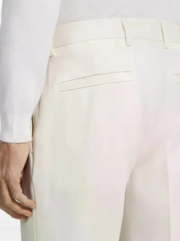 Zegna Tailored Pleated Trousers - White