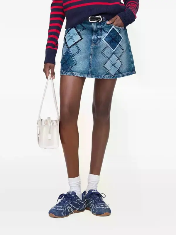 Marc Jacobs Patchwork Denim Mini Skirt