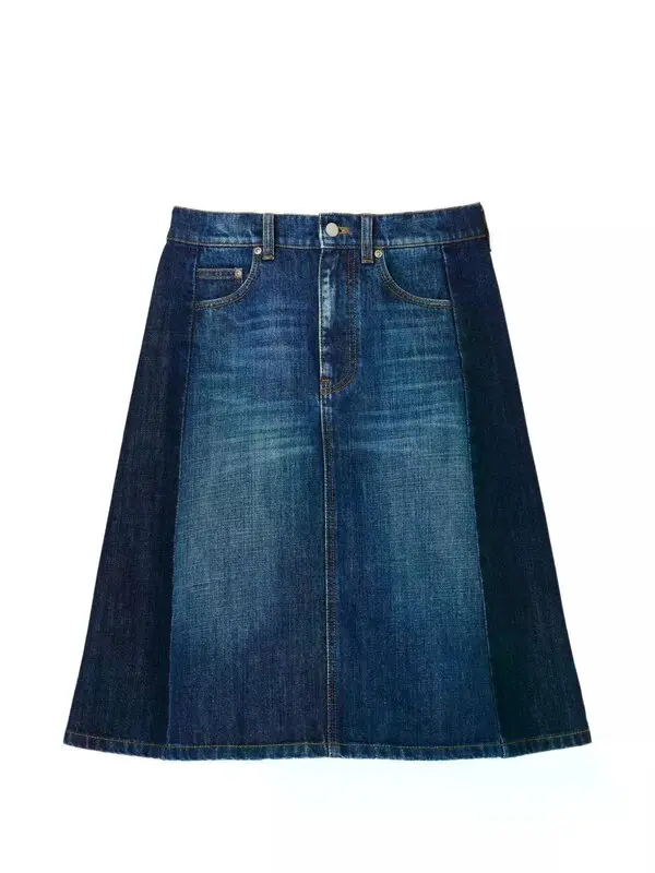 Marc Jacobs Two-tone Denim A-line Skirt - Blue