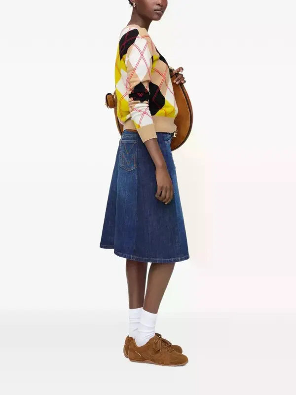 Marc Jacobs Two-tone Denim A-line Skirt