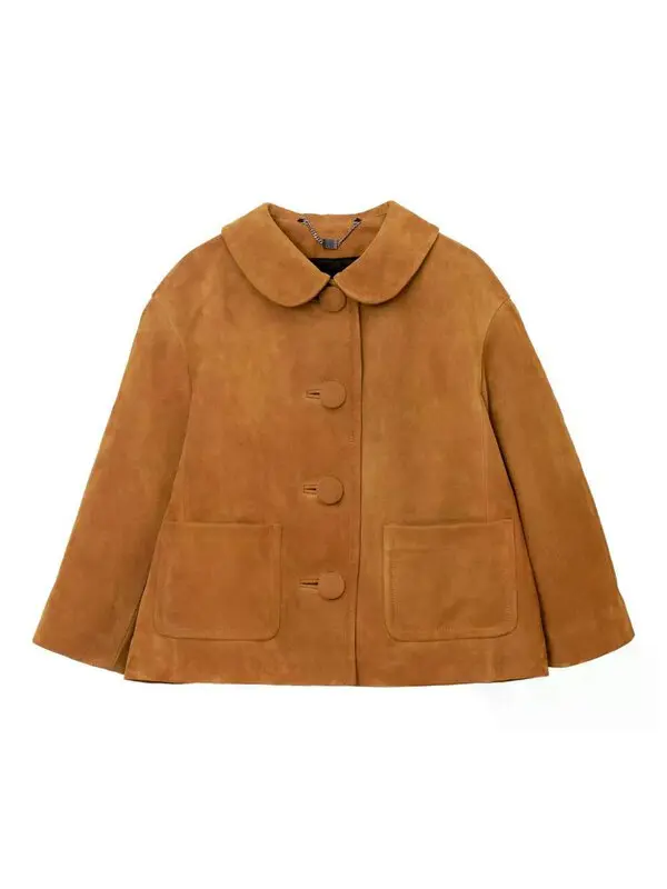 Marc Jacobs Suede Peter Pan-collar Jacket - Brown