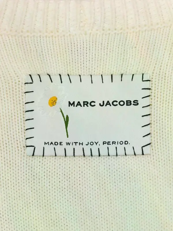 Marc Jacobs Daisy Jacquard Knit Crewneck Sweater - Neutrals